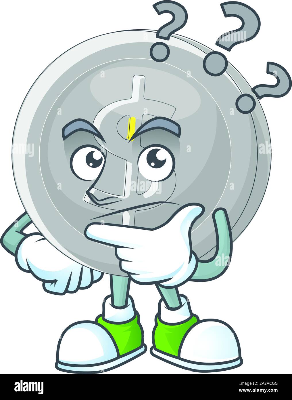 Thinking silver coin currency for bill payment Stock Vector Image & Art ...