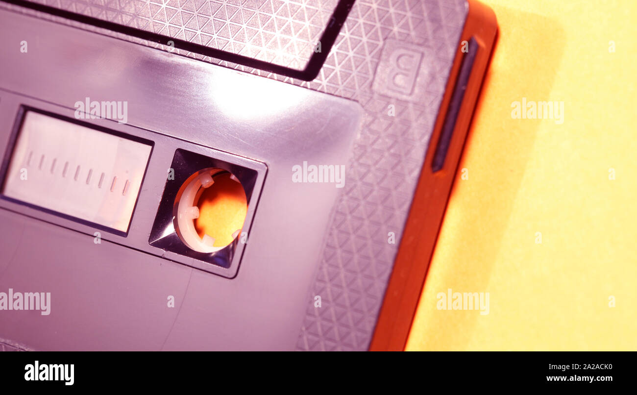 Close Up of a Classic Audio Cassette Stock Photo - Alamy