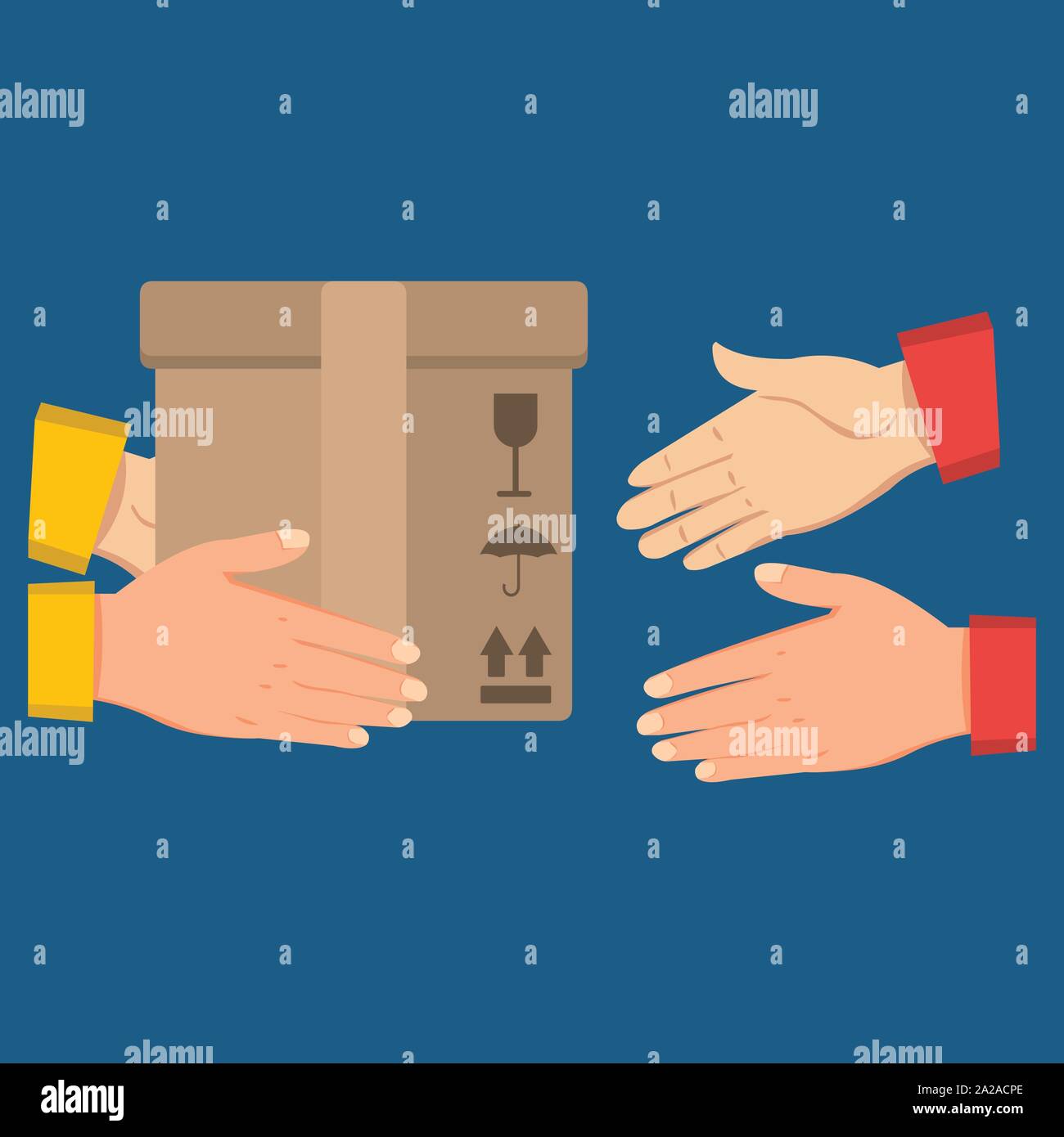 Hand distribution Stock Vector Images - Alamy