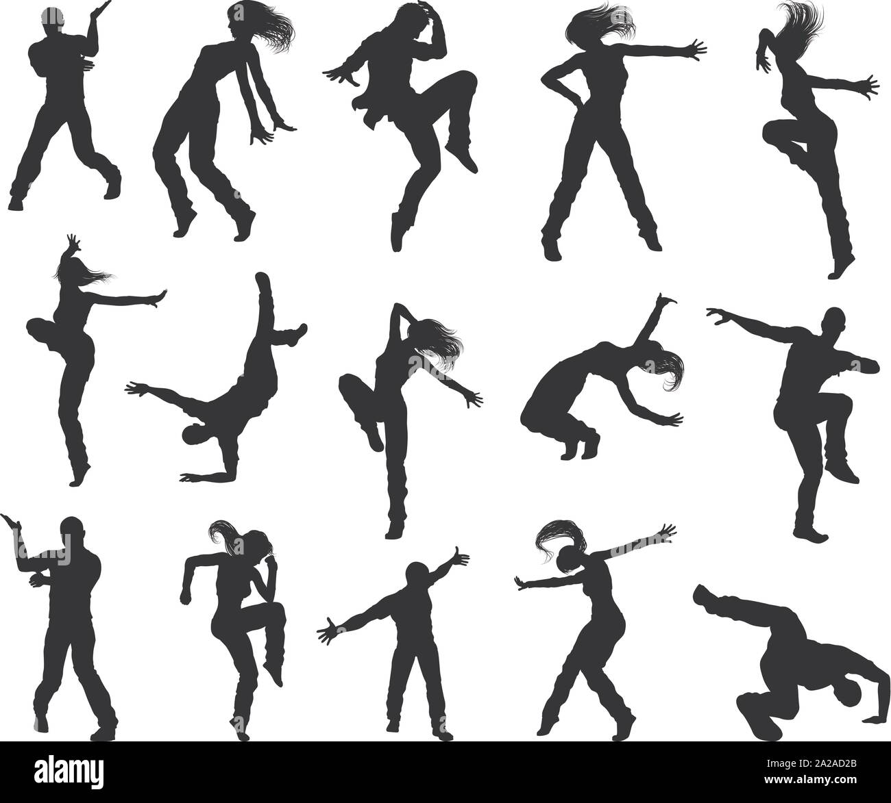 Street Dance Dancer Silhouettes Stock Vector Image & Art - Alamy