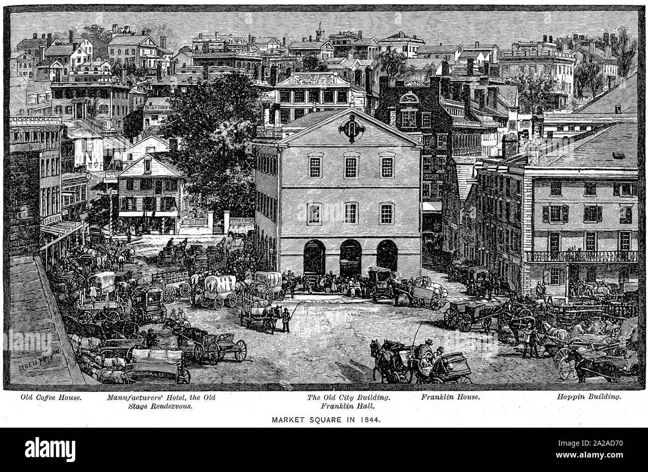 The old market square Cut Out Stock Images & Pictures - Alamy