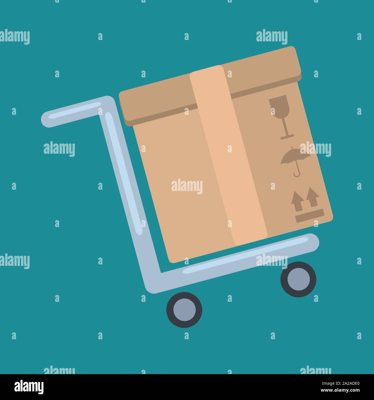 Parcel trolley Stock Vector Images - Alamy
