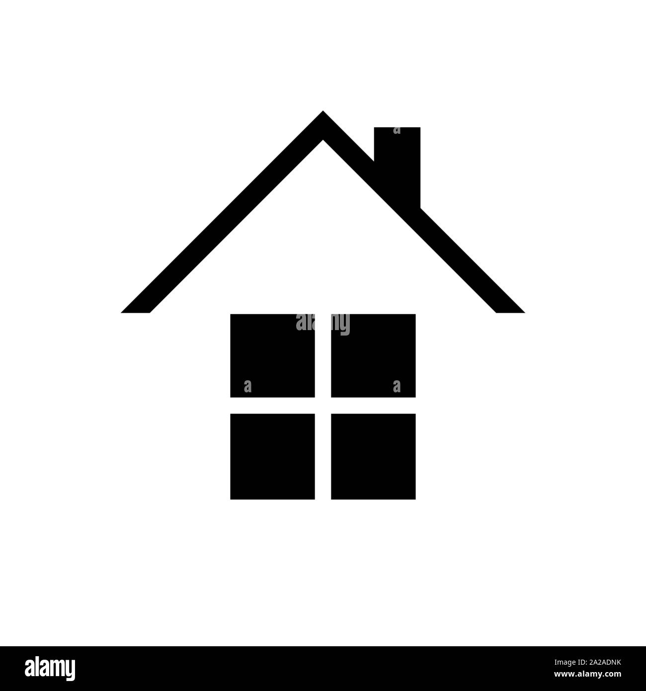 House icon Vector simple flat logo symbol Stock Vector Image & Art - Alamy