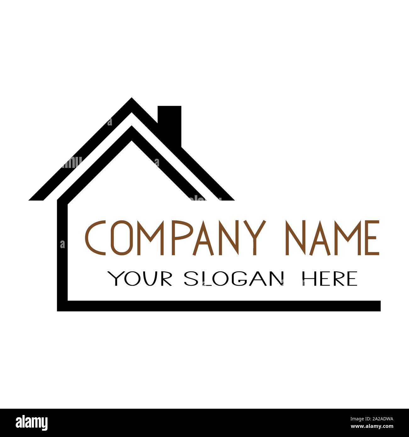Simple house logo hi-res stock photography and images - Alamy