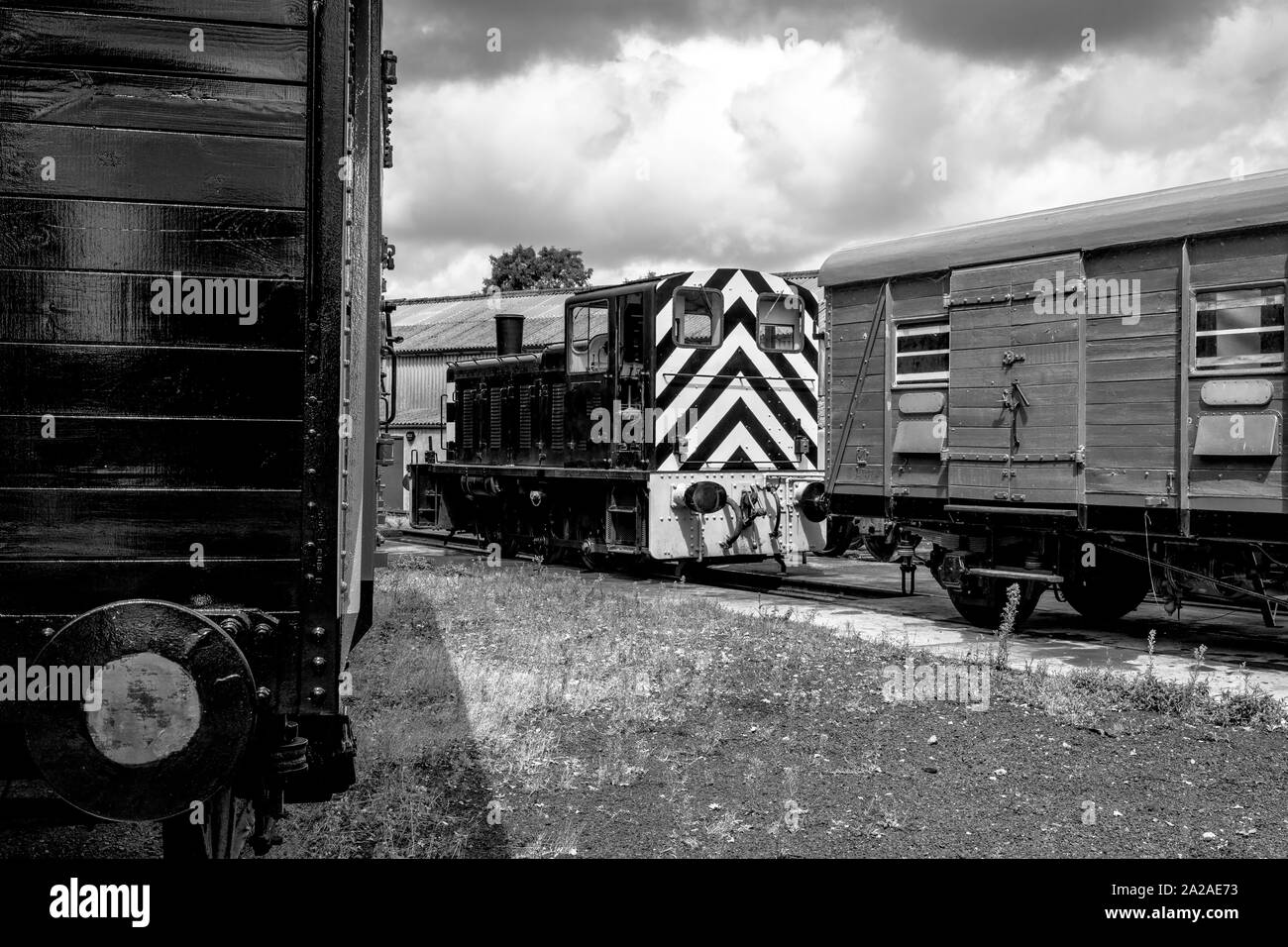 Old Train And Wagon In Station Stock Photo Alamy old-train-and-wagon-in-station-stock-photo-alamy