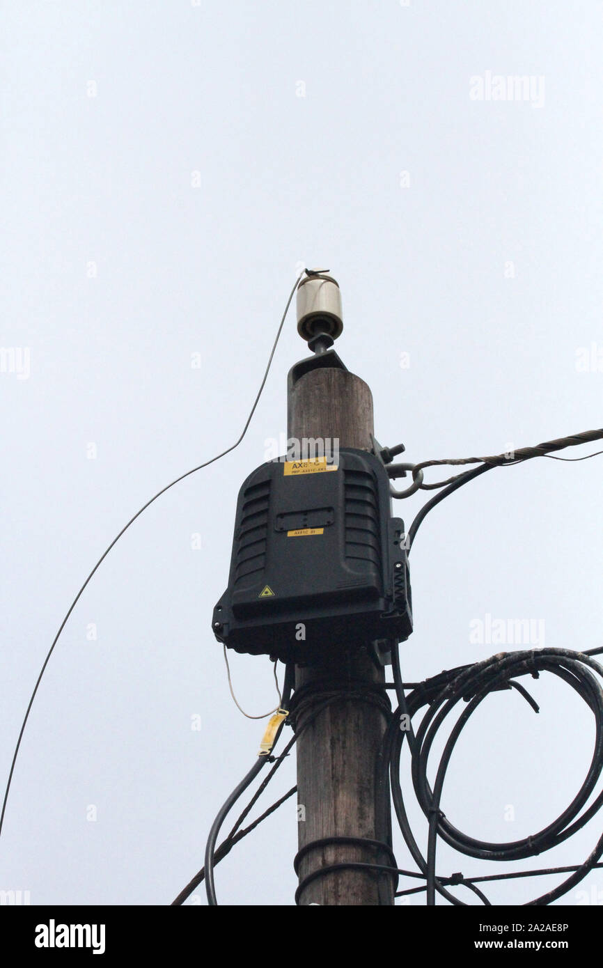 Telephone wire pole, Moreleta Park, Pretoria, Gauteng Province, South ...