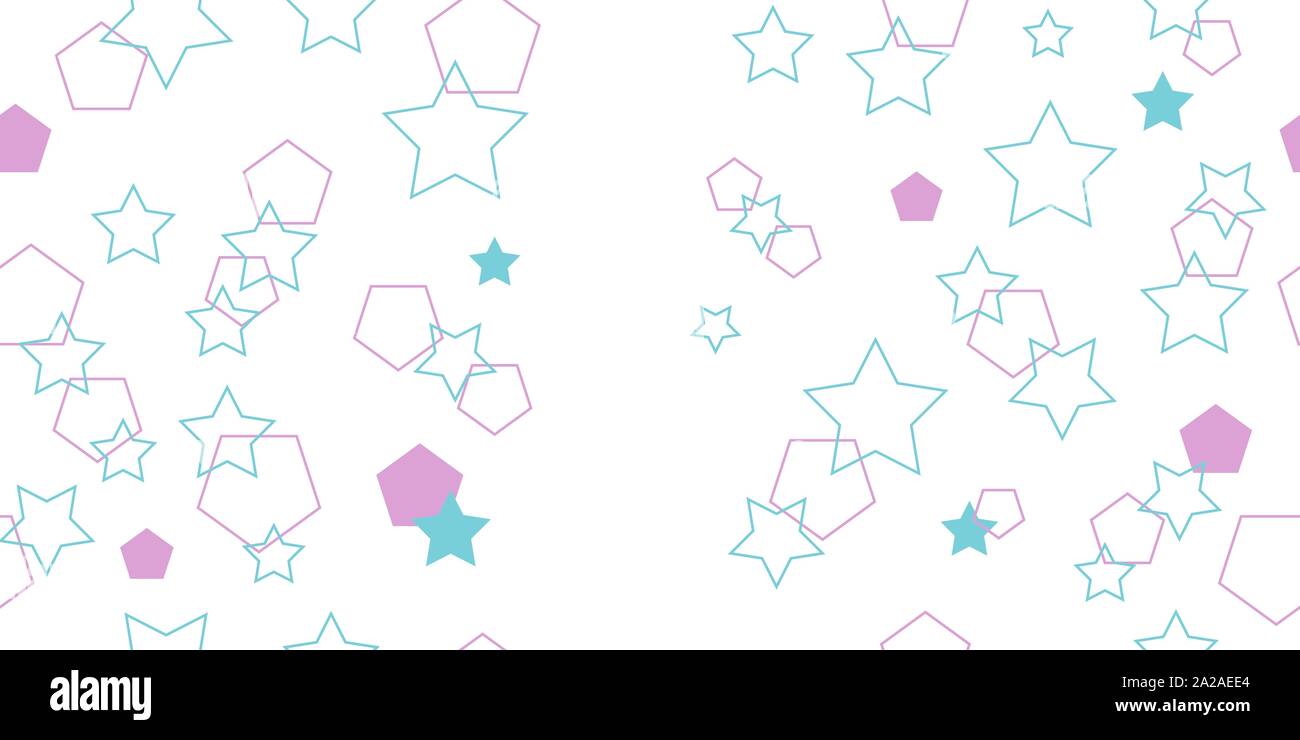 Seamless pattern from polygons and stars. Vector illustration. Isolated ...