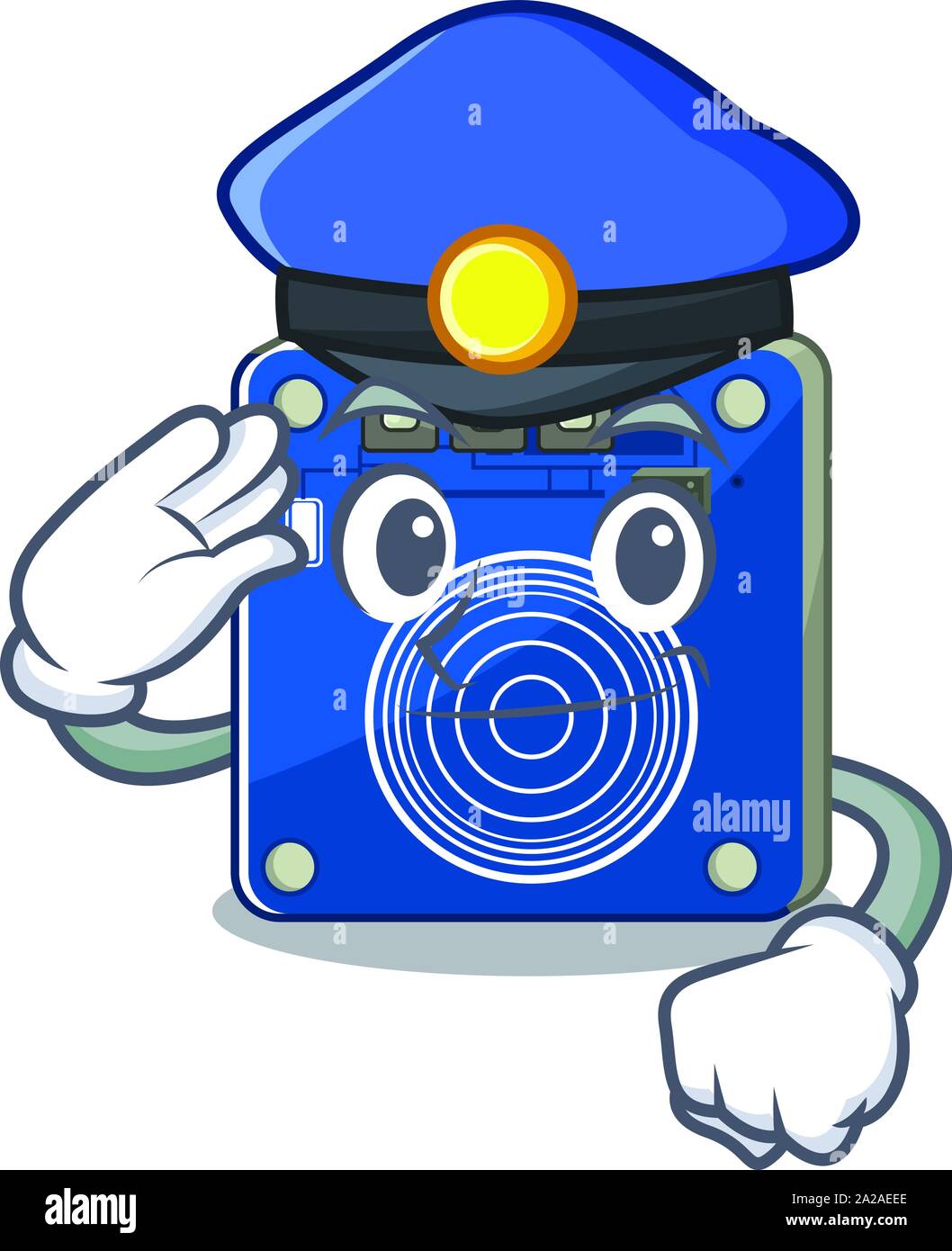 Police touch sensor isolated in the character Stock Vector Image & Art ...