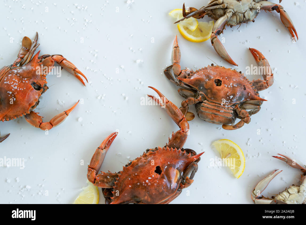 Cooked red crabs, delicious healthy seafood Stock Photo - Alamy