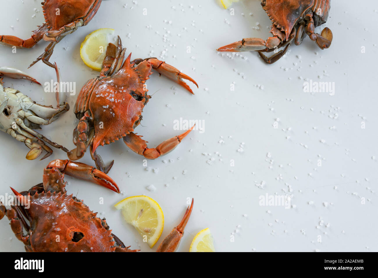 Cooked red crabs, delicious healthy seafood Stock Photo - Alamy