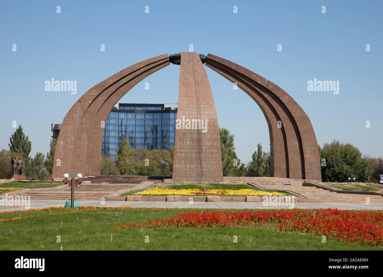 bishkek kyrgyzstan the victory monument in victory square celebrating ...