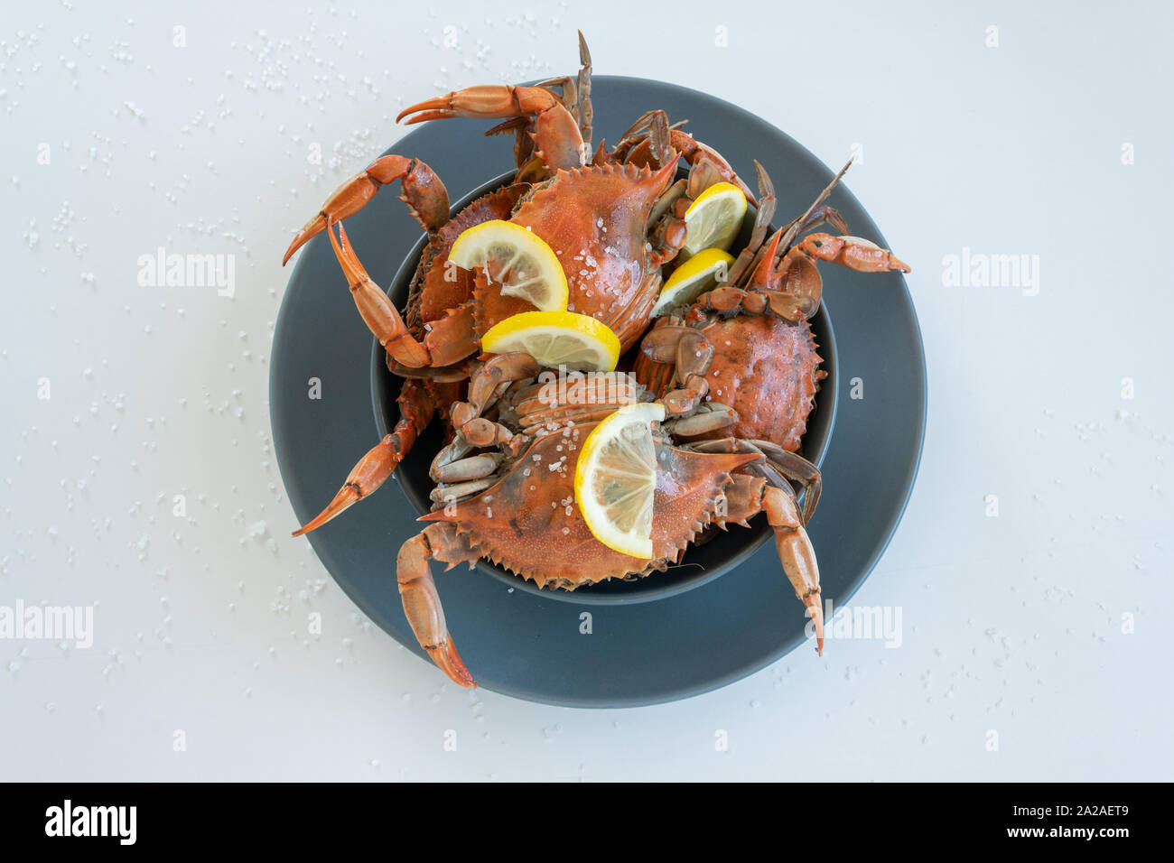 Cooked red crabs, delicious healthy seafood Stock Photo - Alamy