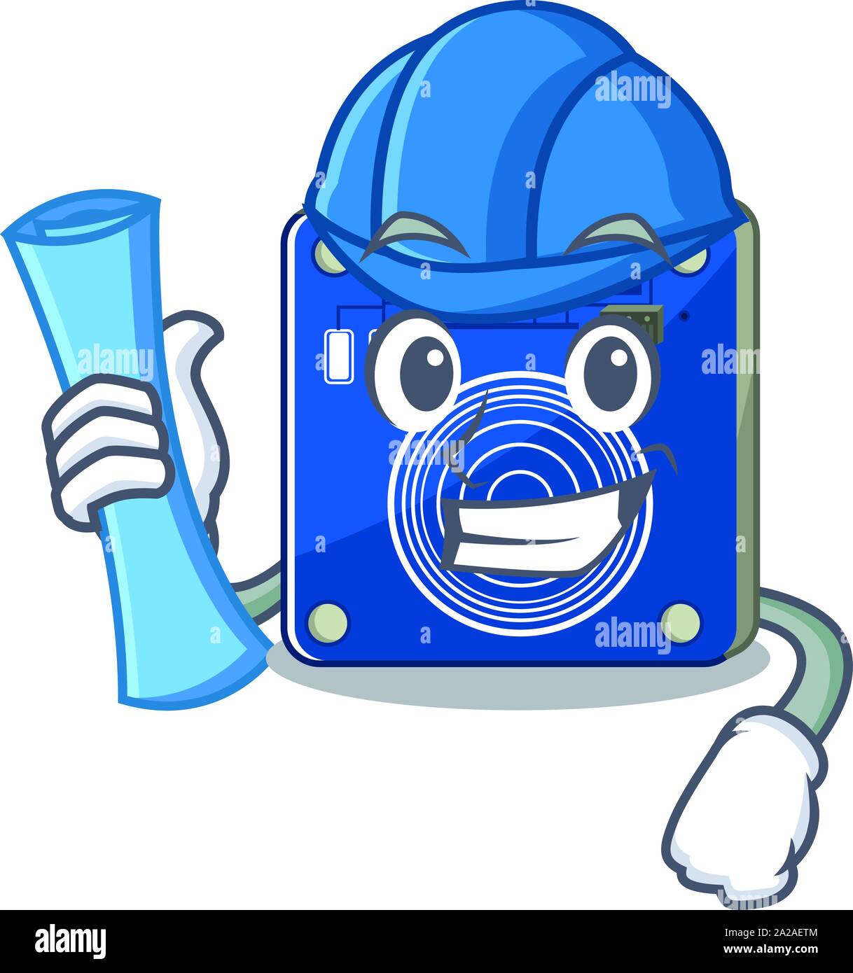 Architect touch sensor with the cartoon shape Stock Vector Image & Art ...