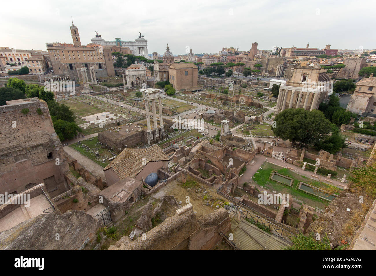 Panorama view of Forum Romanum in Rome, Italy Stock Photo - Alamy