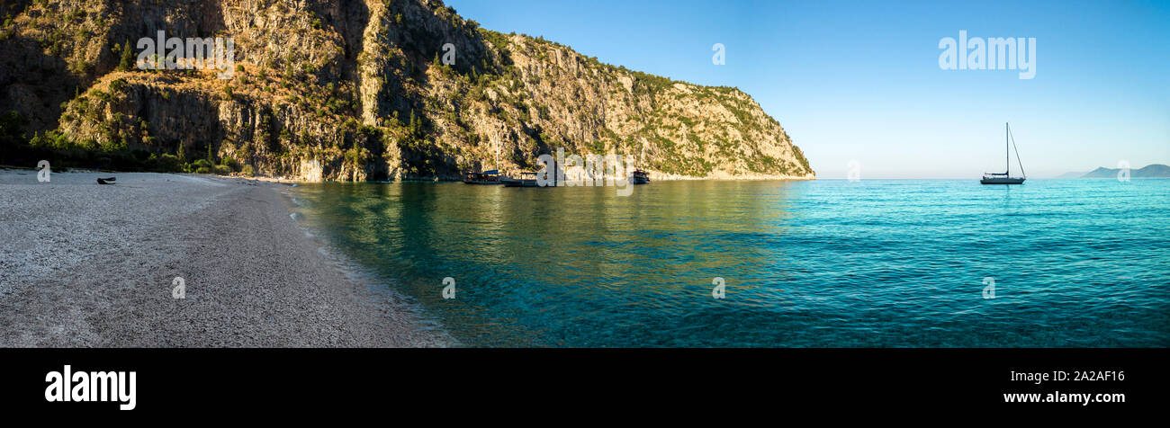 Yacht moored in secluded hi-res stock photography and images - Alamy