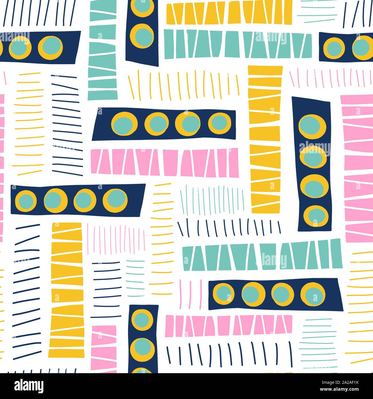 Abstract rectangle block shapes seamless vector pattern paper cut out ...