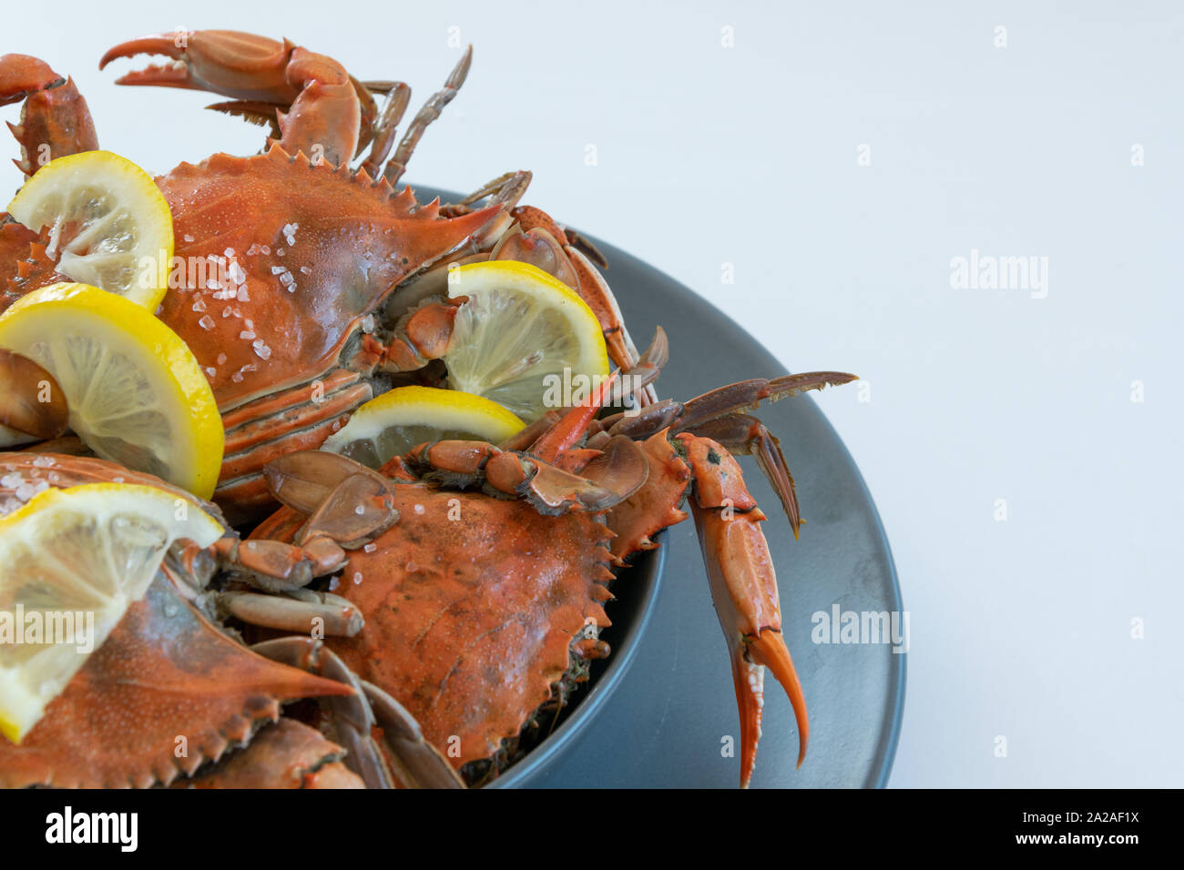 Cooked red crabs, delicious healthy seafood Stock Photo - Alamy
