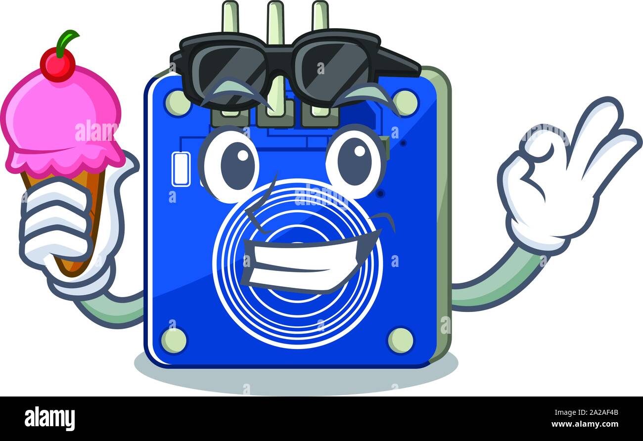 With ice cream touch sensor with the cartoon shape Stock Vector Image ...