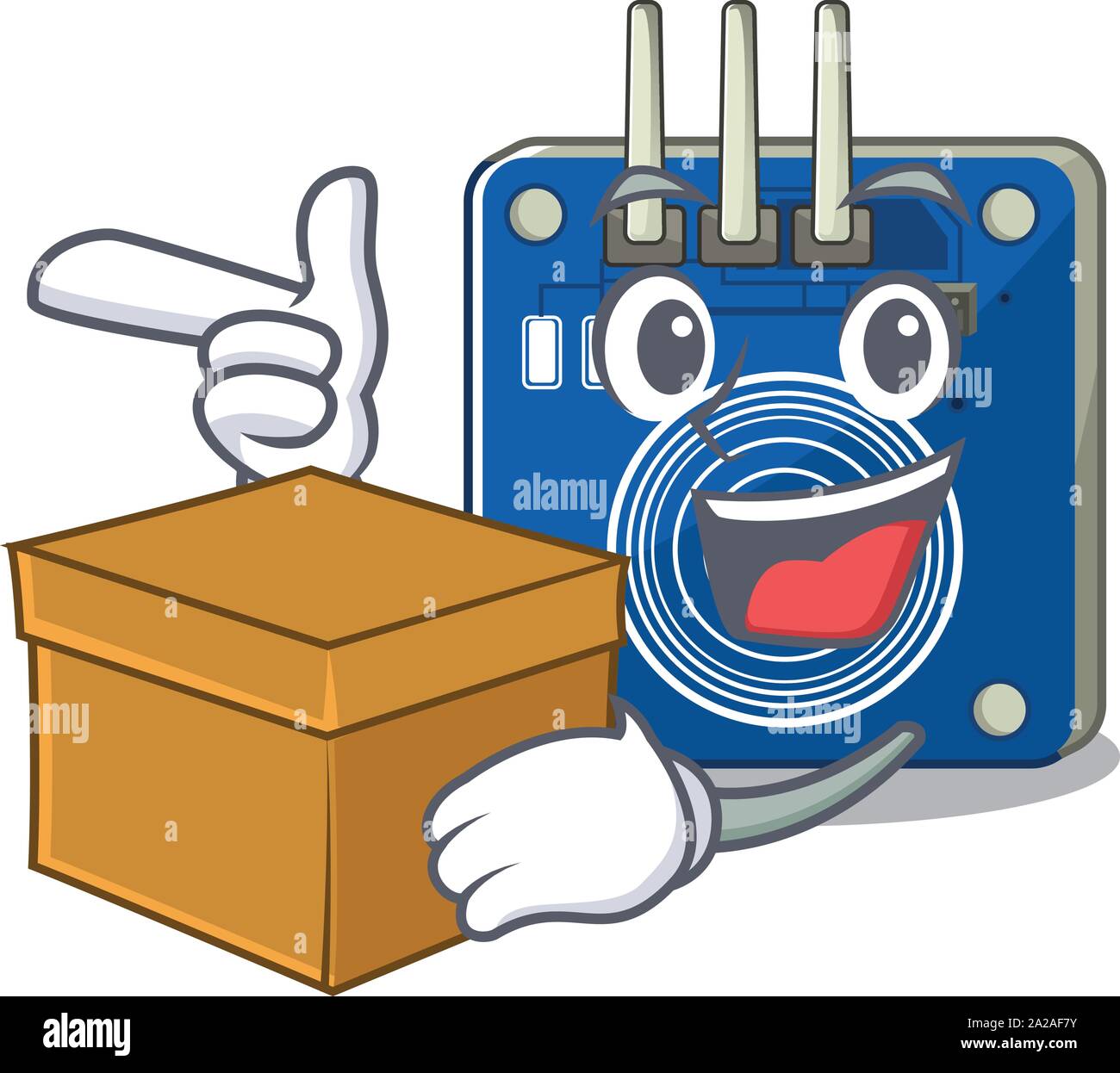 With box touch sensor with the cartoon shape Stock Vector Image & Art ...