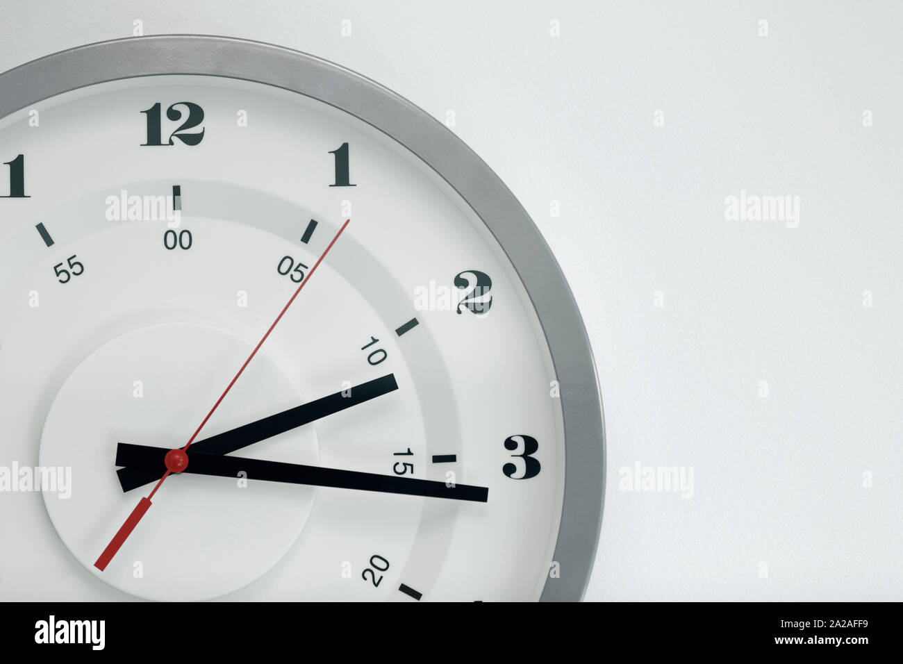 Clock hands on a modern clock Stock Photo - Alamy