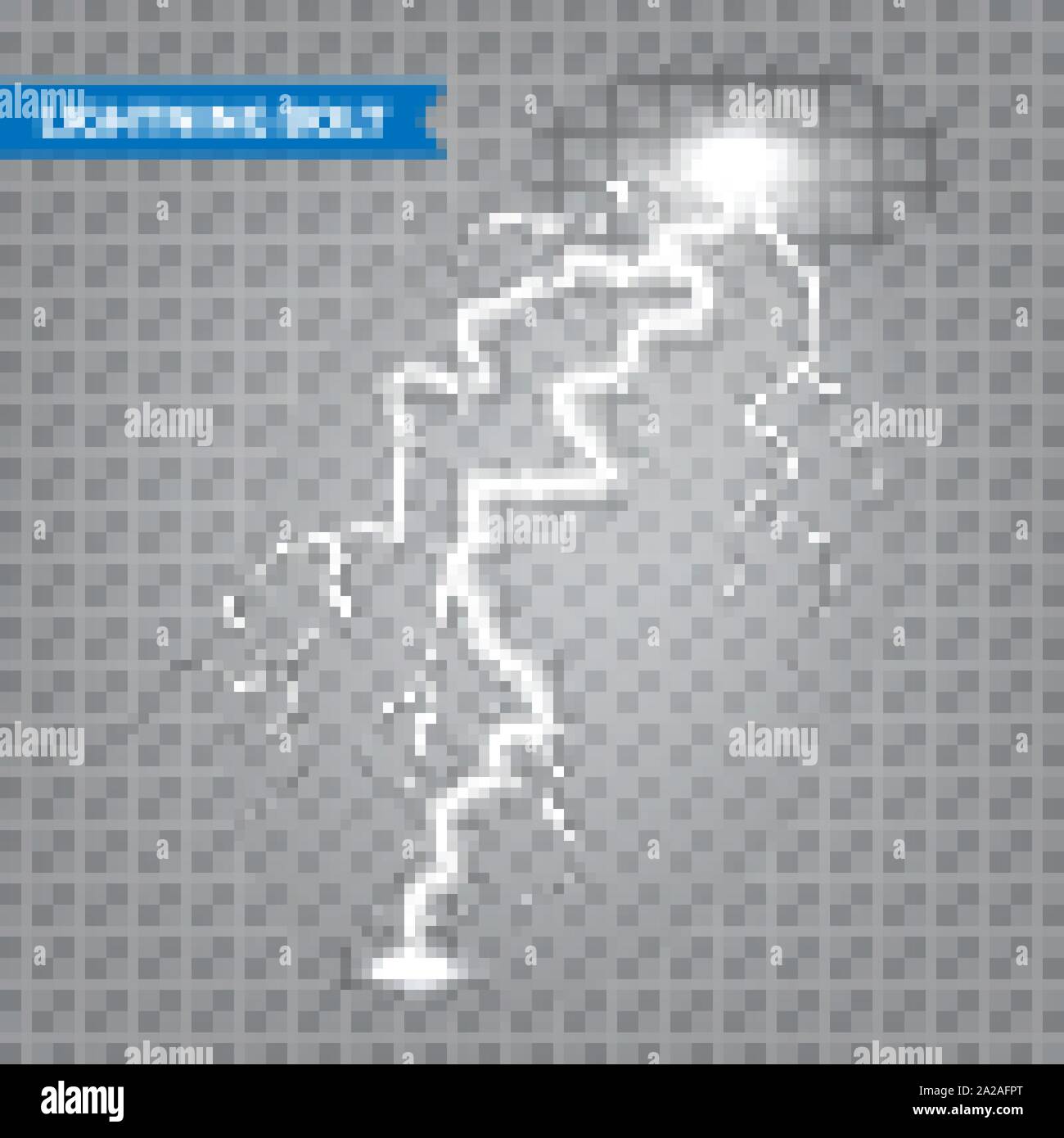 Realistic lightning on transparent background. Thunderstorm and ...