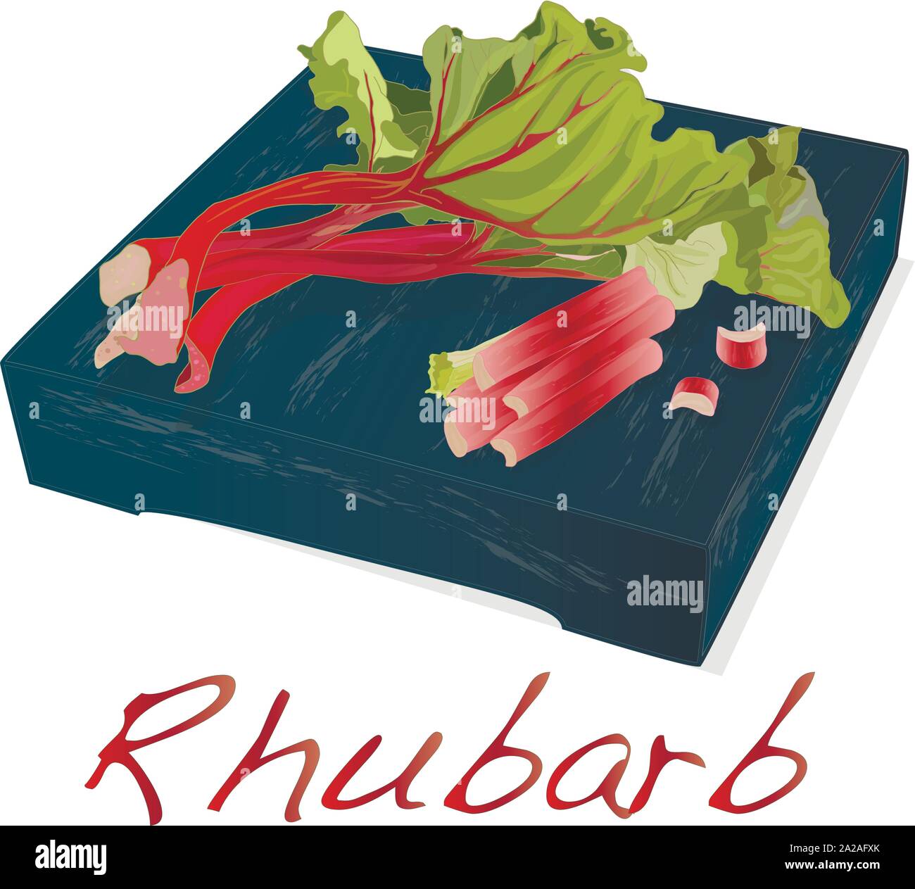 Rhubarb fruit plant Stock Vector Images - Alamy