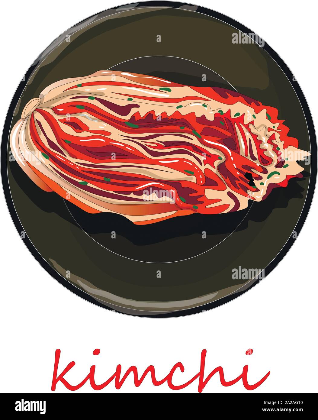 White radish kimchi Stock Vector Images - Alamy