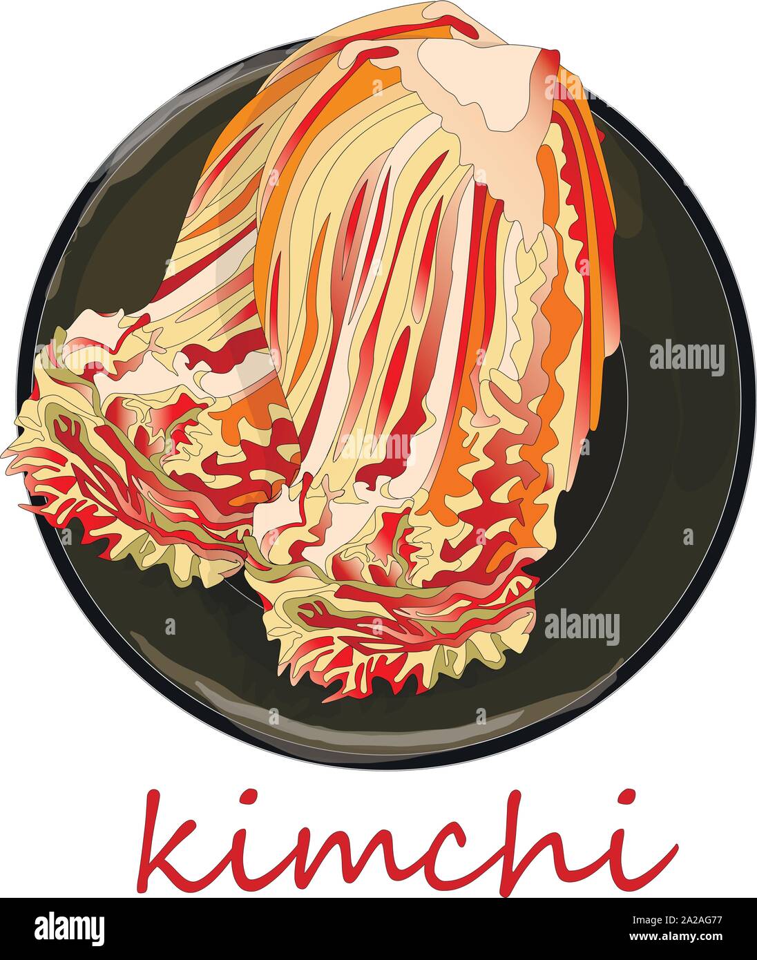 Fermented kimchi Stock Vector Images - Alamy