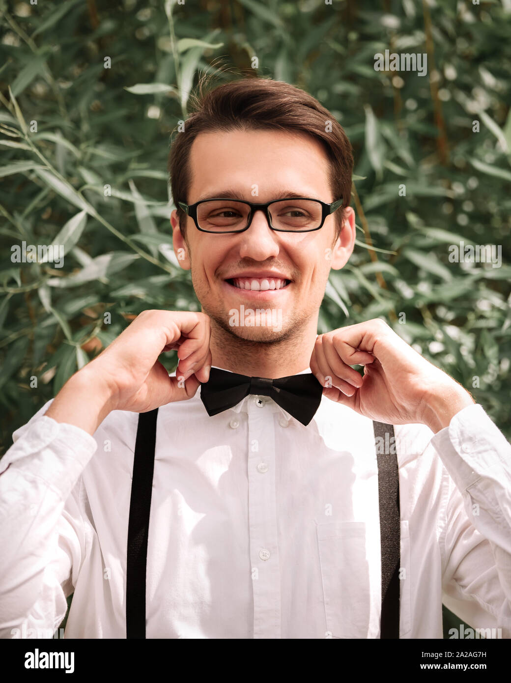 Tree straightening hi-res stock photography and images - Alamy