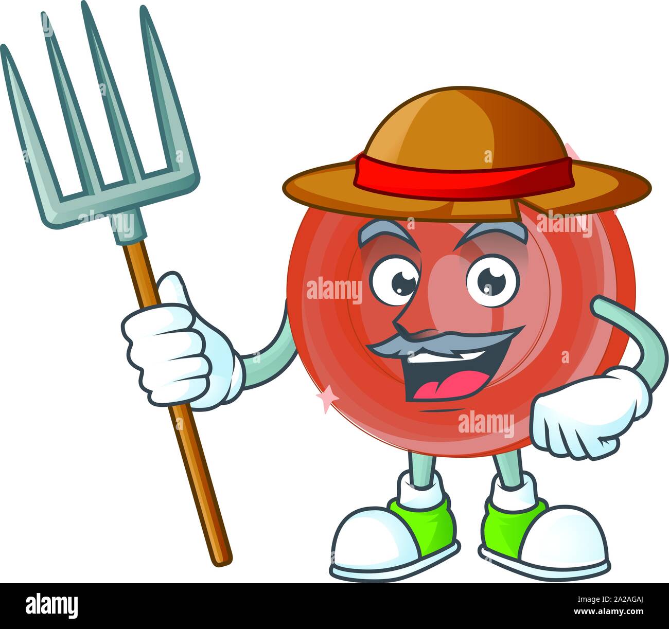 Farmer bronze coin cartoon character for collection Stock Vector Image ...