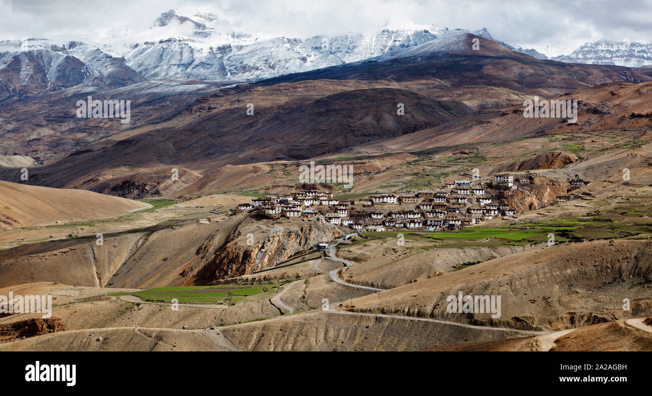 Kibber village in Himalayas Stock Photo - Alamy