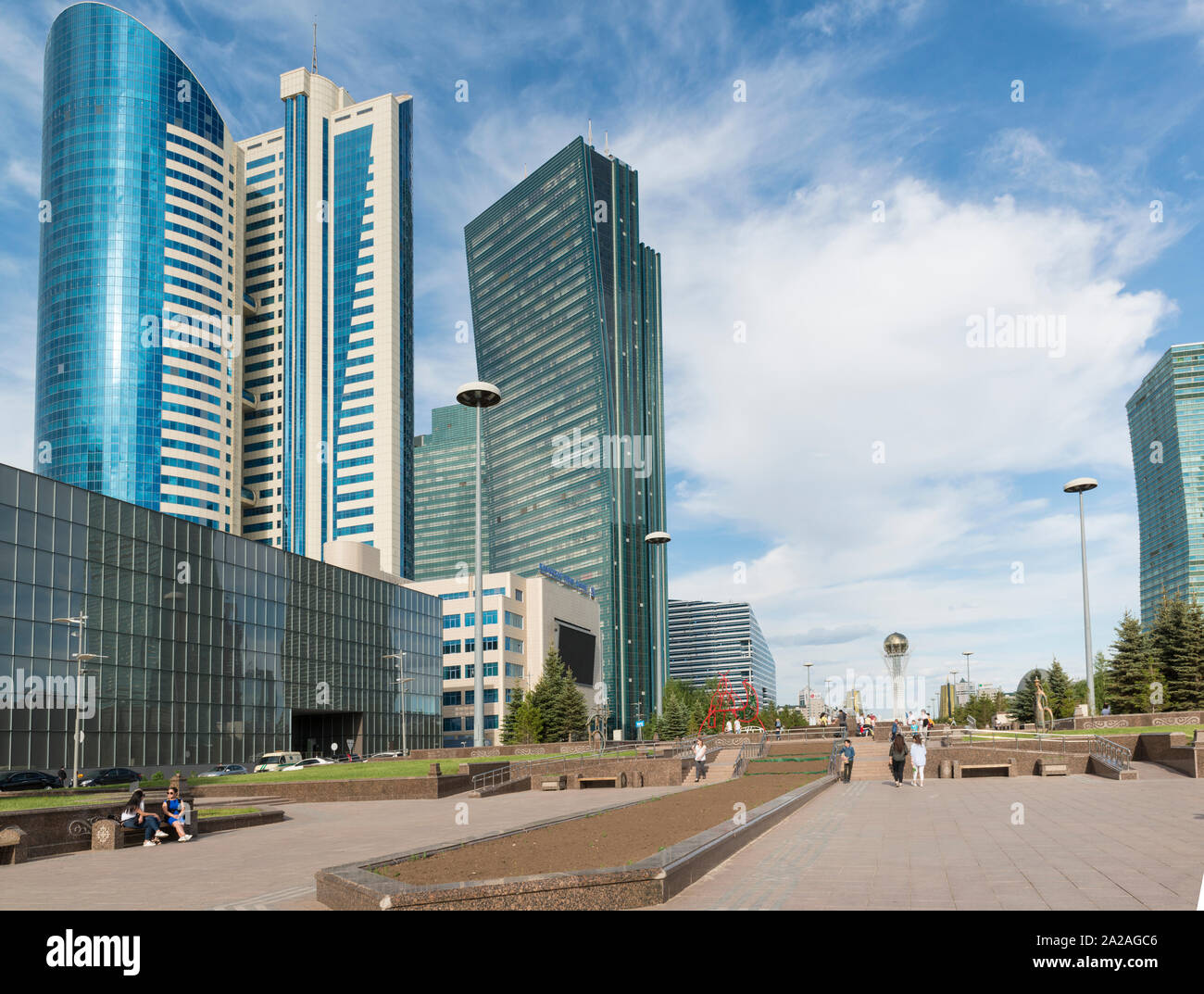 Modern buildings and skyscrapers in Nur-Sultan, capital of Kazakhstan ...