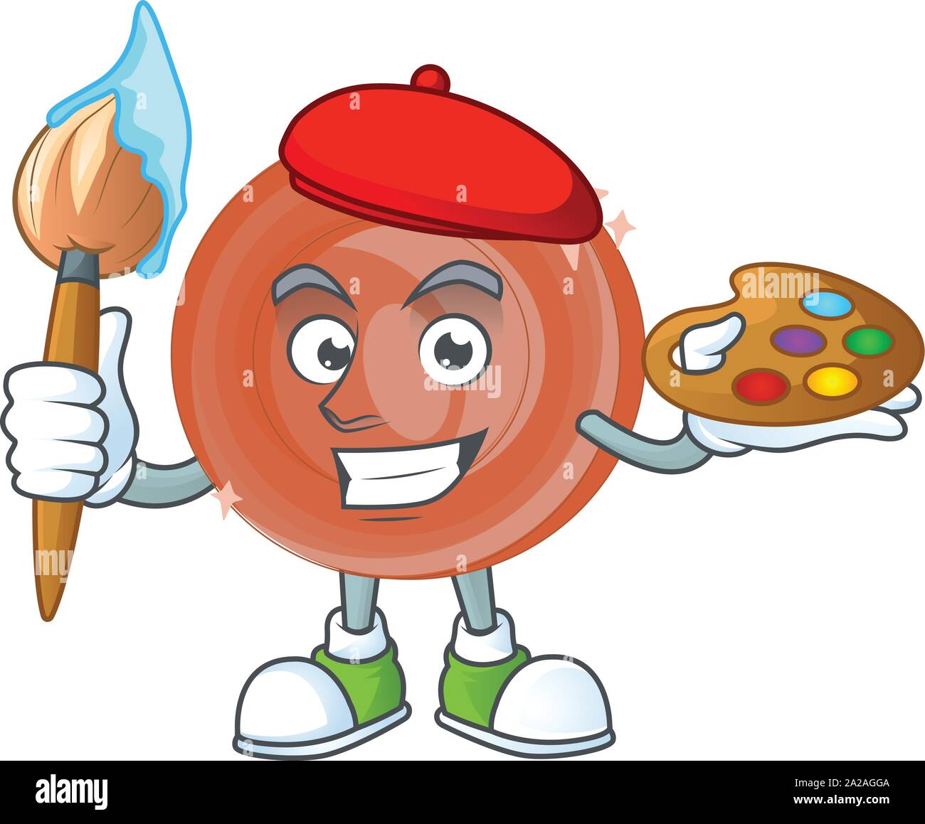 Painter bronze coin cartoon character for collection Stock Vector Image ...