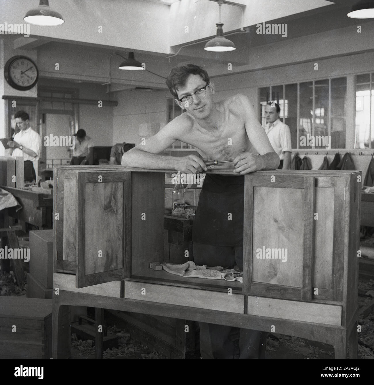 1960s, historical, carpentry workshop, England, UK Stock Photo - Alamy