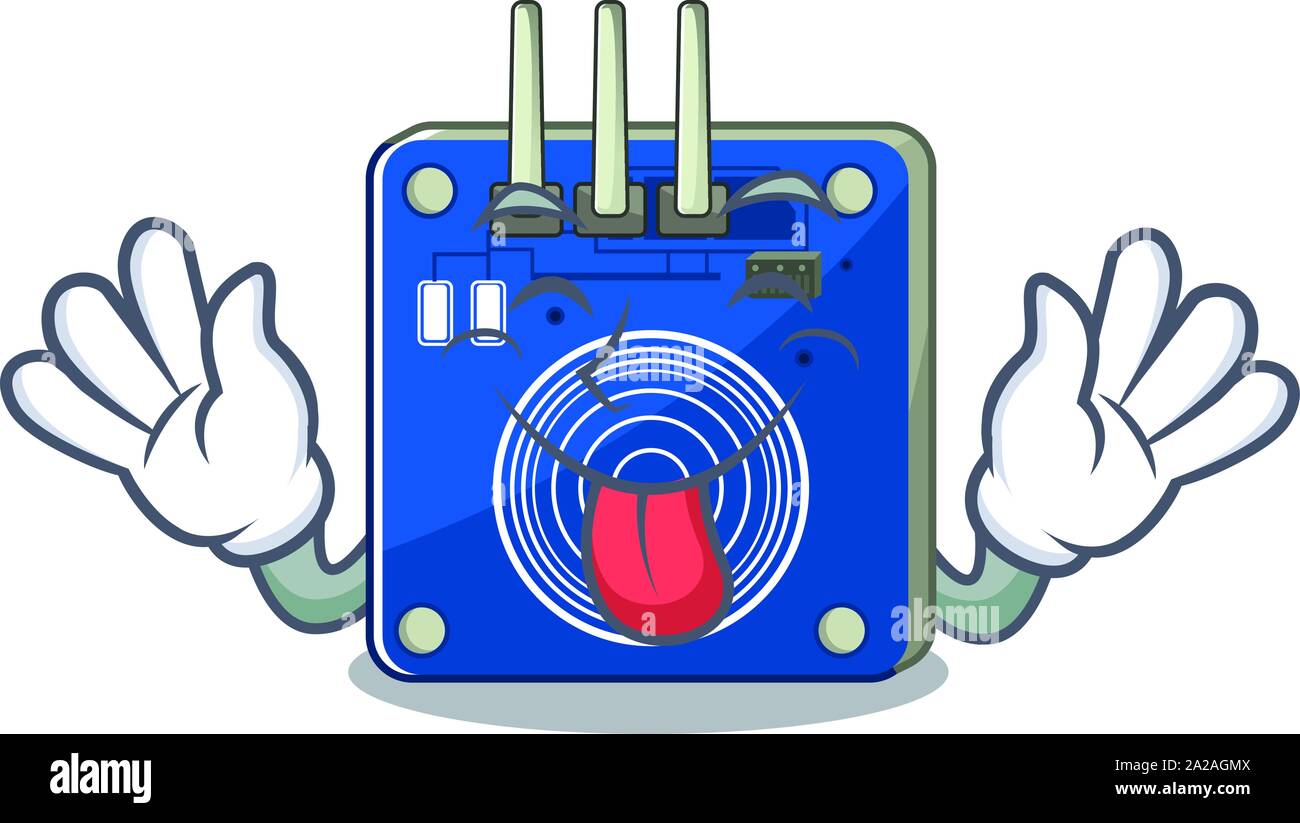 Tongue out touch sensor toy above cartoon chair Stock Vector Image ...