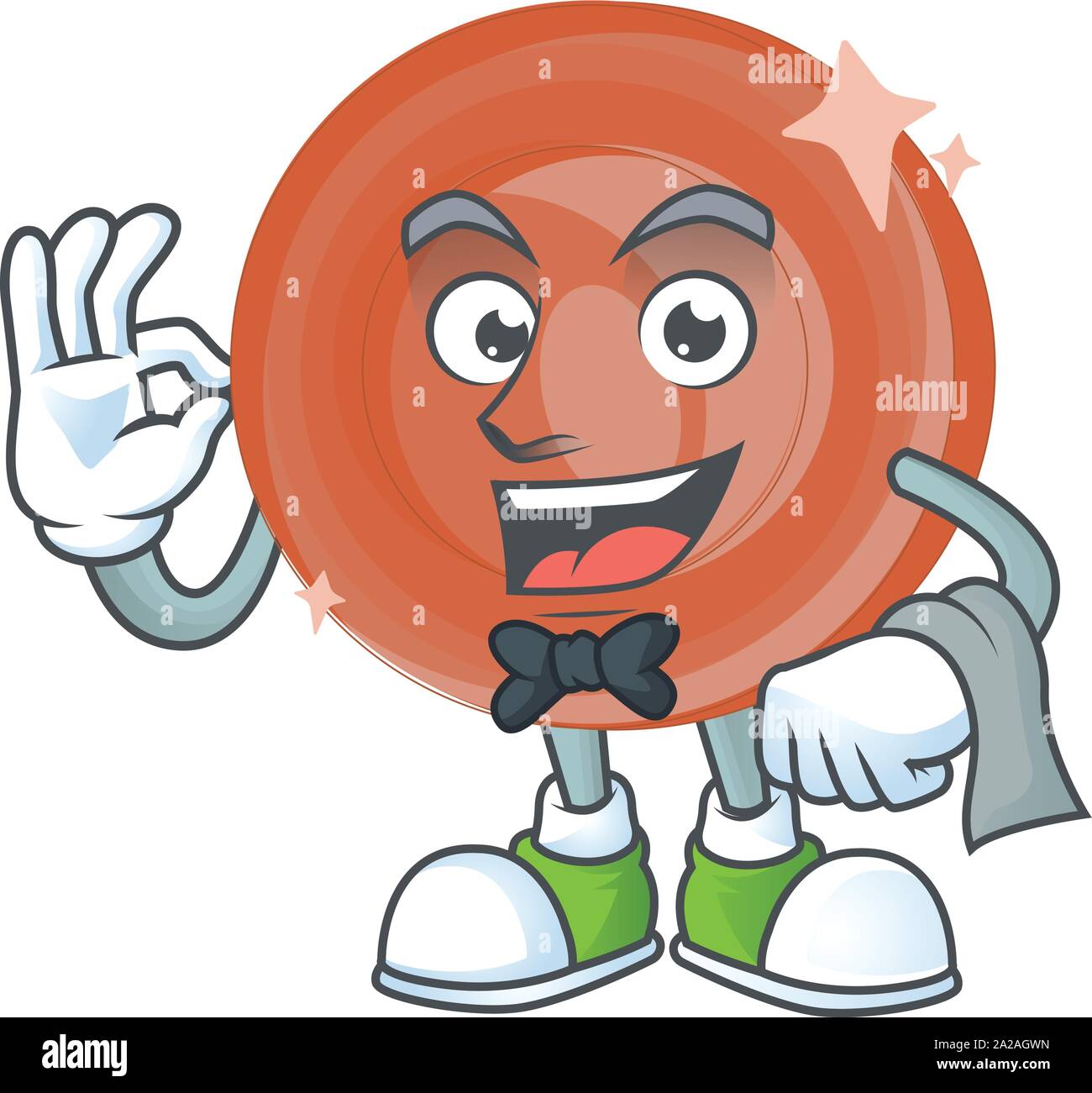 Waiter bronze coin cartoon on white background Stock Vector Image & Art ...