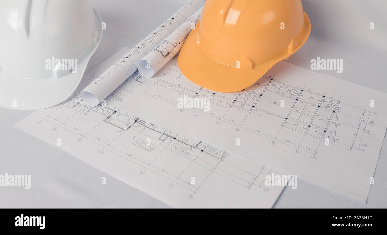 Architect, engineer concept, Represents the working style of architects ...