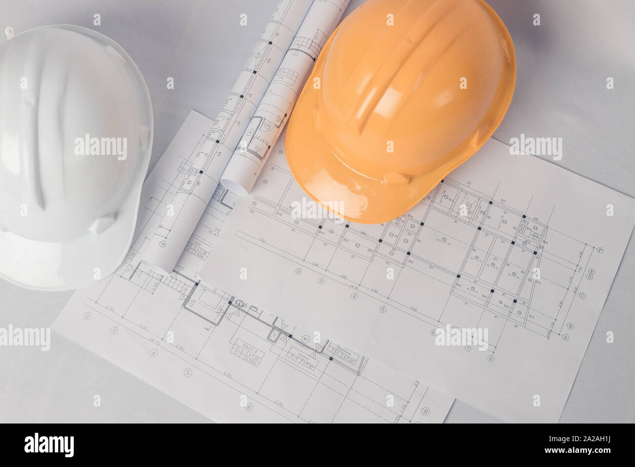 Architect, engineer concept, Represents the working style of architects ...