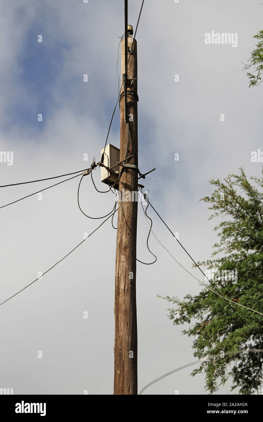 Telephone wire pole, Moreleta Park, Pretoria, Gauteng Province, South ...