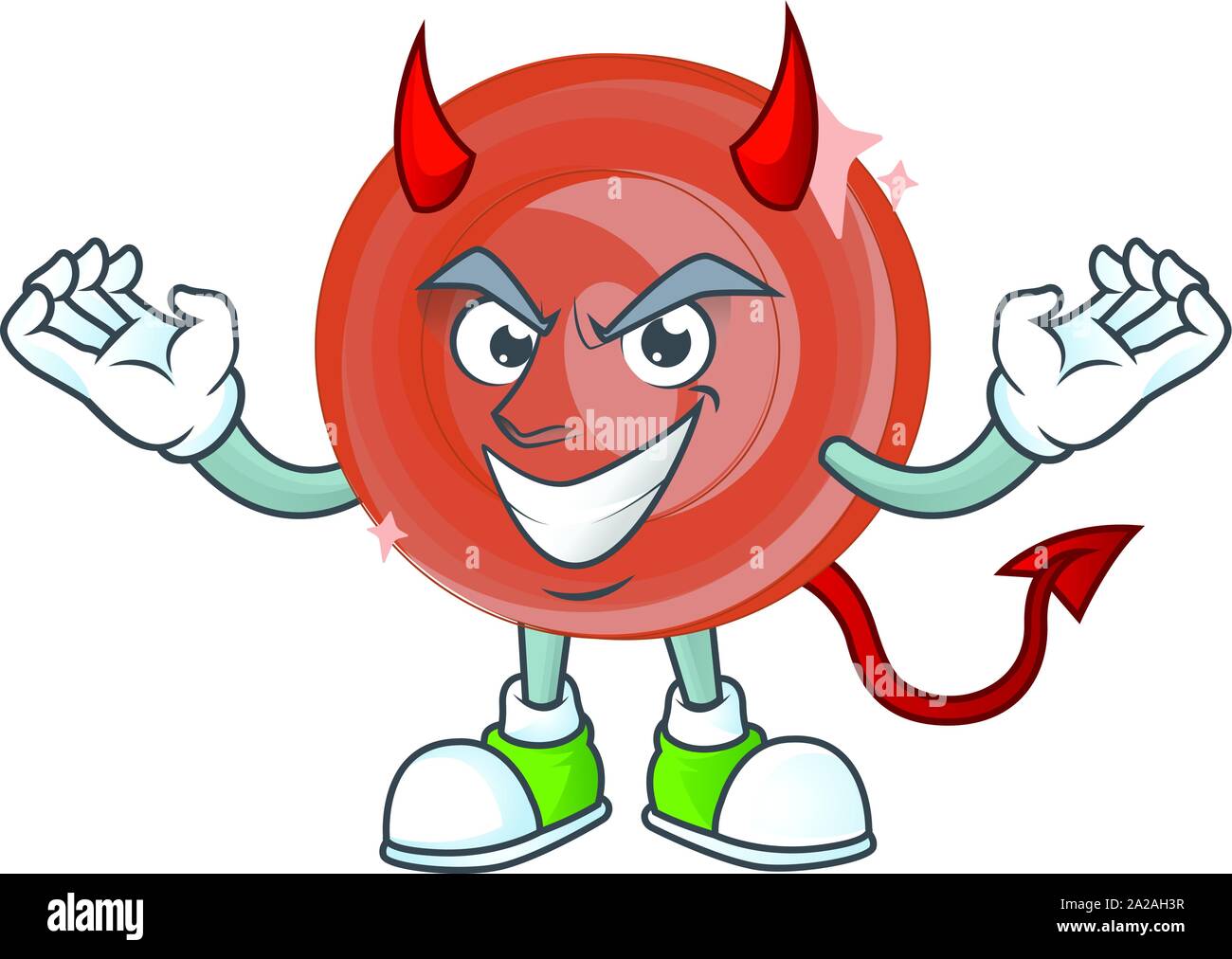Devil bronze coin cartoon on white background Stock Vector Image & Art ...