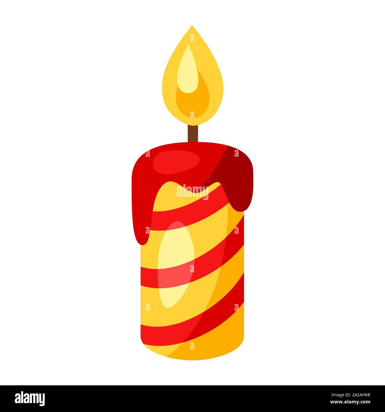 Festive cake one candle Stock Vector Images - Alamy