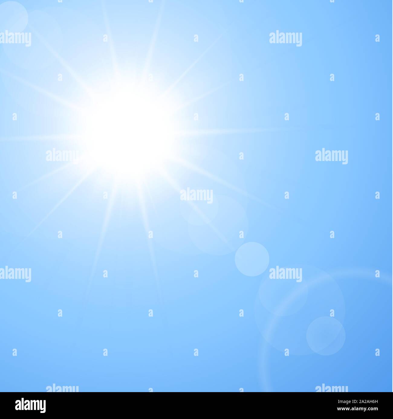 The hot summer sun - abstract light blue vector background Stock Vector ...