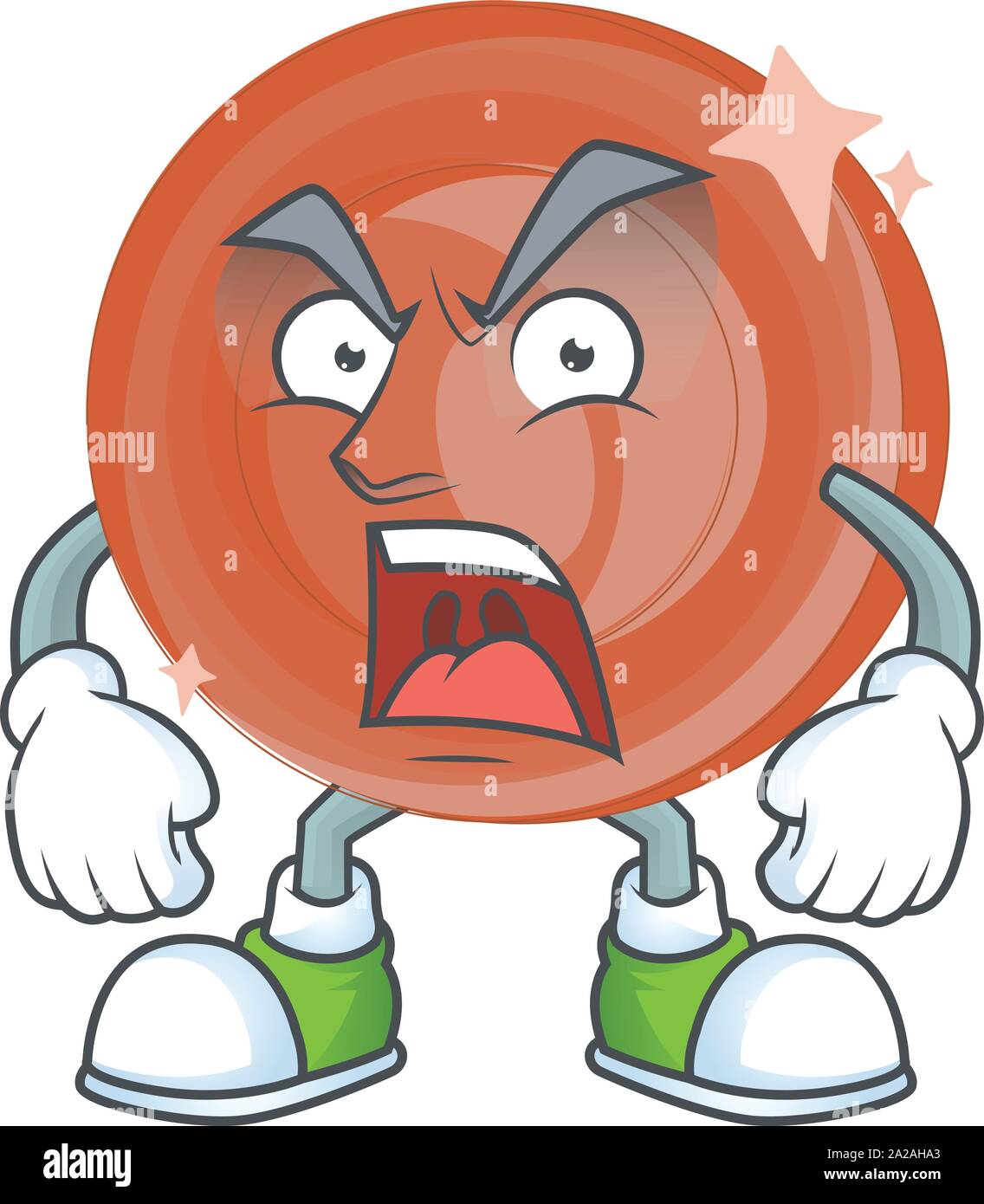 Angry bronze coin cartoon on white background Stock Vector Image & Art ...