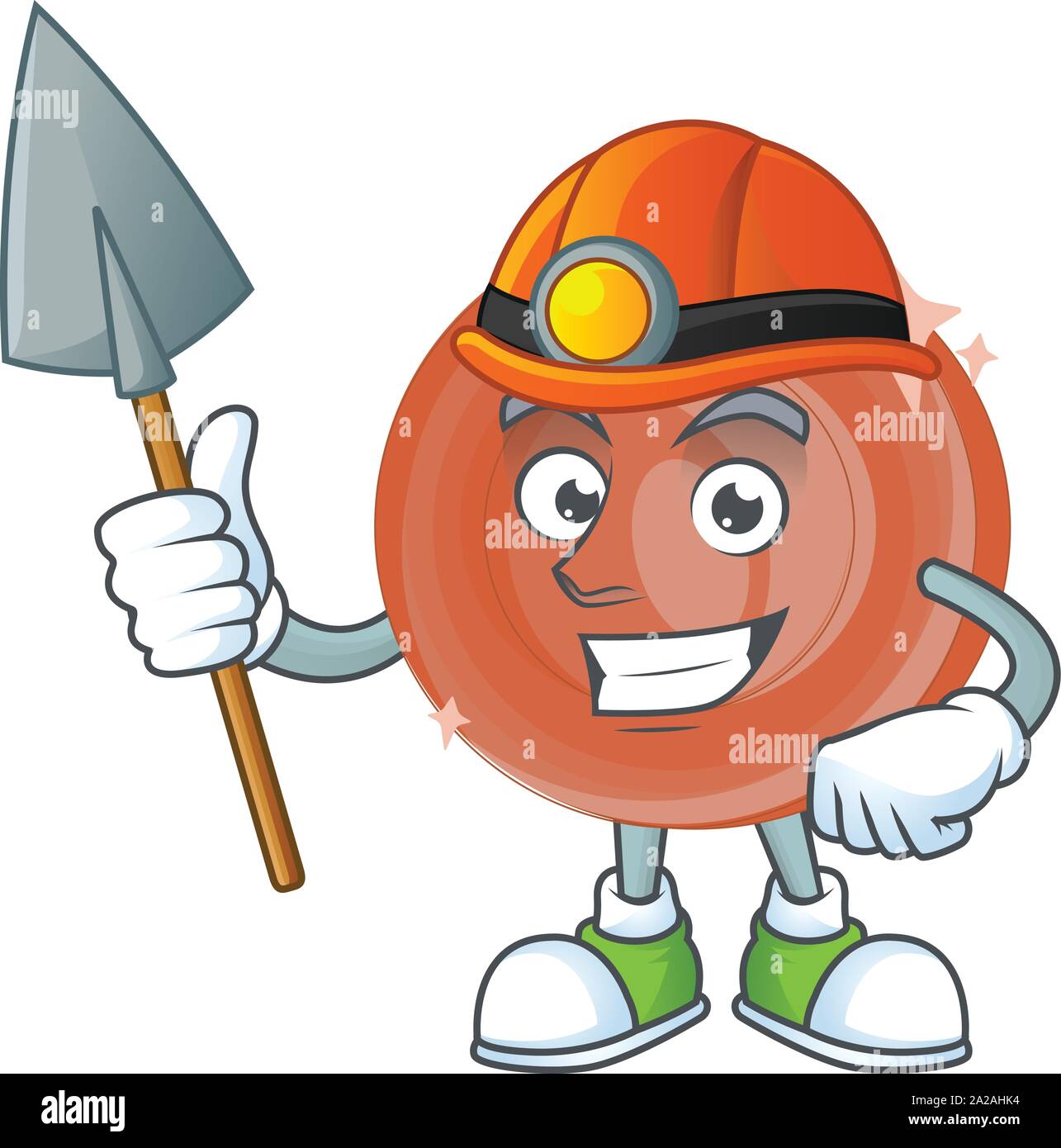 Miner bronze coin cartoon on white background Stock Vector Image & Art ...