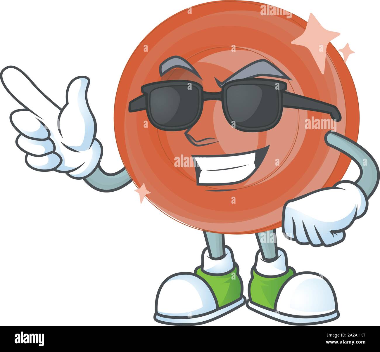 Super cool bronze coin cartoon character with mascot Stock Vector Image ...