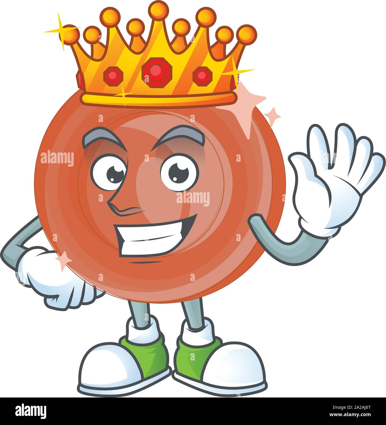 King bronze coin cartoon character mascot style Stock Vector Image ...