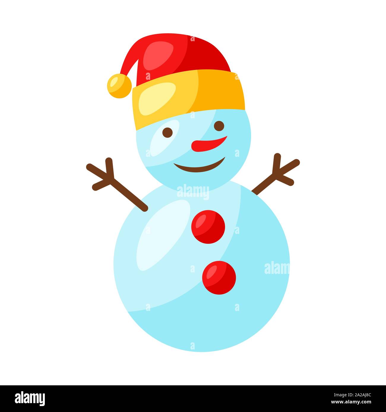 Illustration of funny snowman Stock Vector Image & Art - Alamy