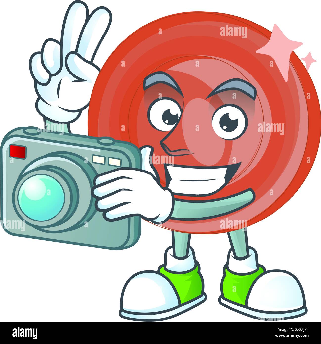 Photographer bronze coin cartoon on white background Stock Vector Image ...