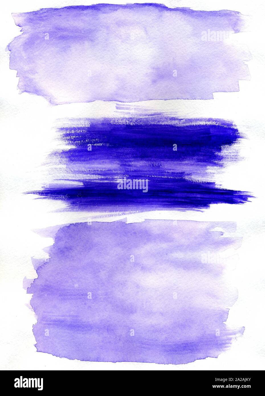 Colorful painted splotches hand drawn, watercolor illustration Stock ...