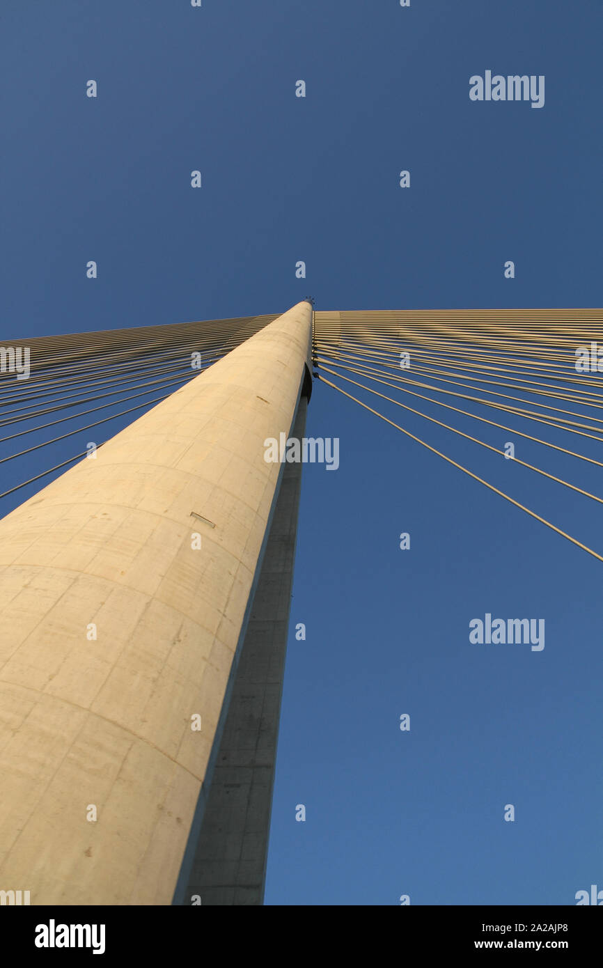 Ada Bridge over Sava River, Belgrade Stock Photo - Alamy